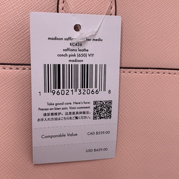 kate spade | Bags | Kate Spade Madison Saffiano Leather Medium Satchel Conch Pink Color | Poshmark